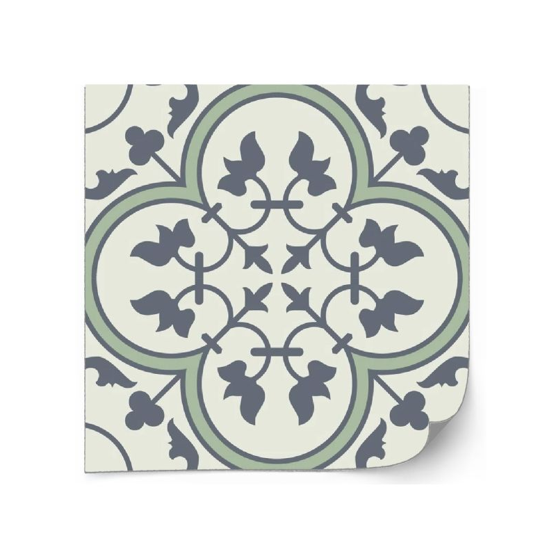 Tiles Sticker - Vintage Tile Decals / Sage Green / 24 pcs