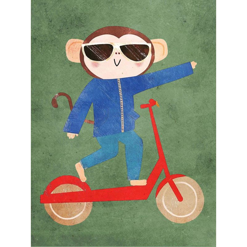 Poster - Cool Scooter Monkey