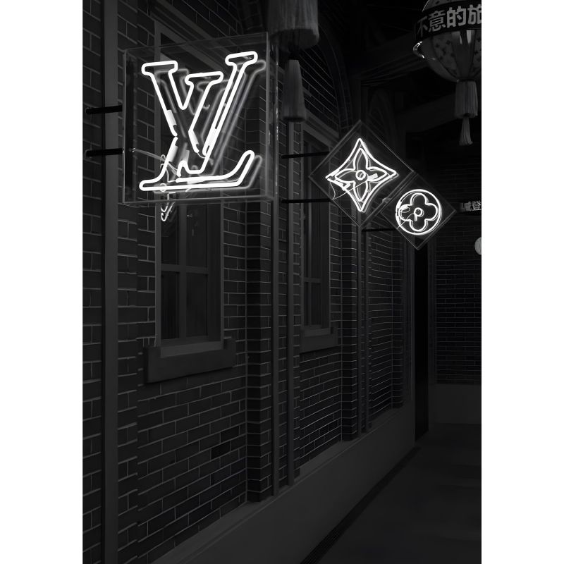 Neon LV Wall Poster